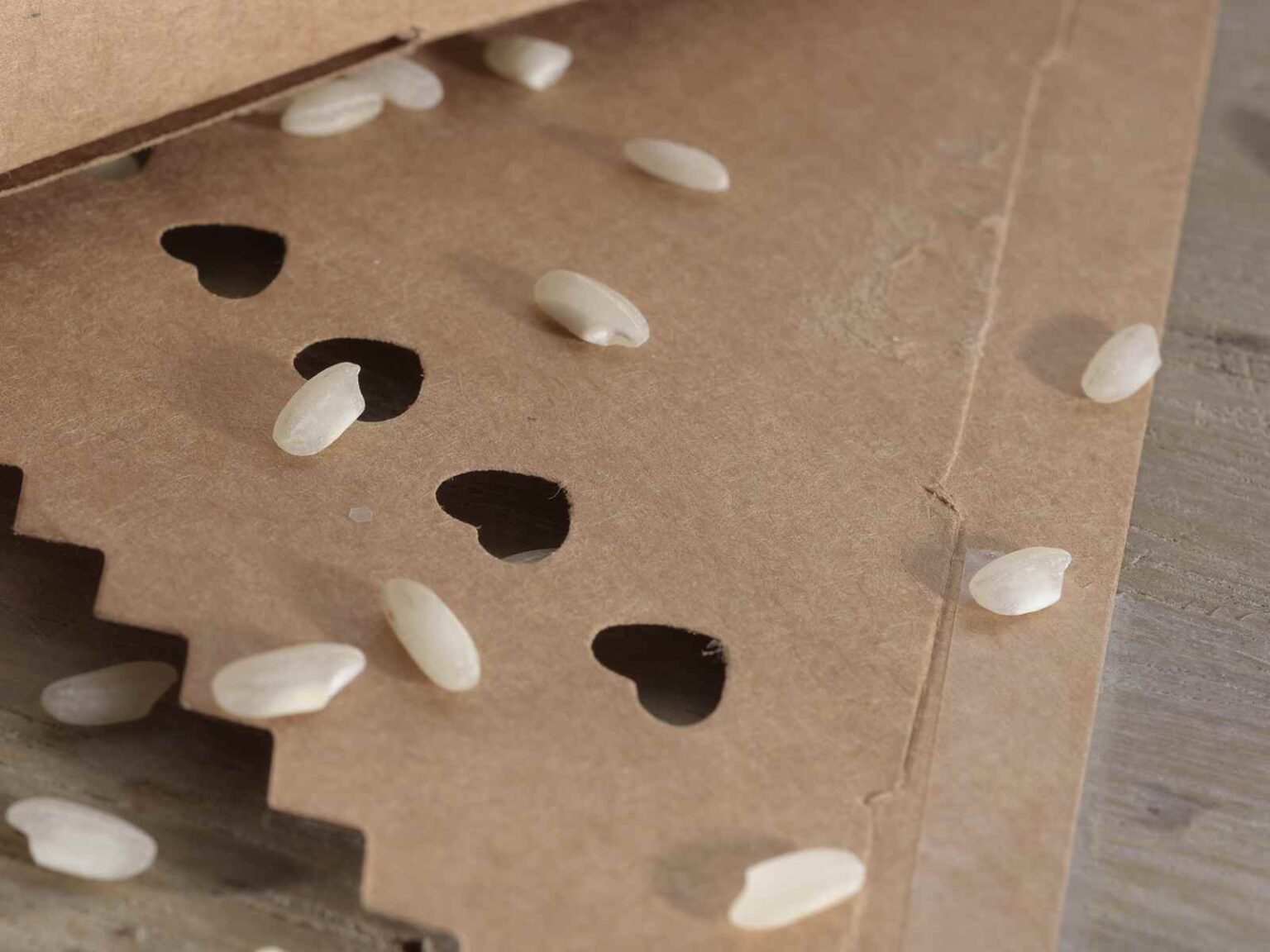 Coni per riso in carta kraft con cuori - AG Group